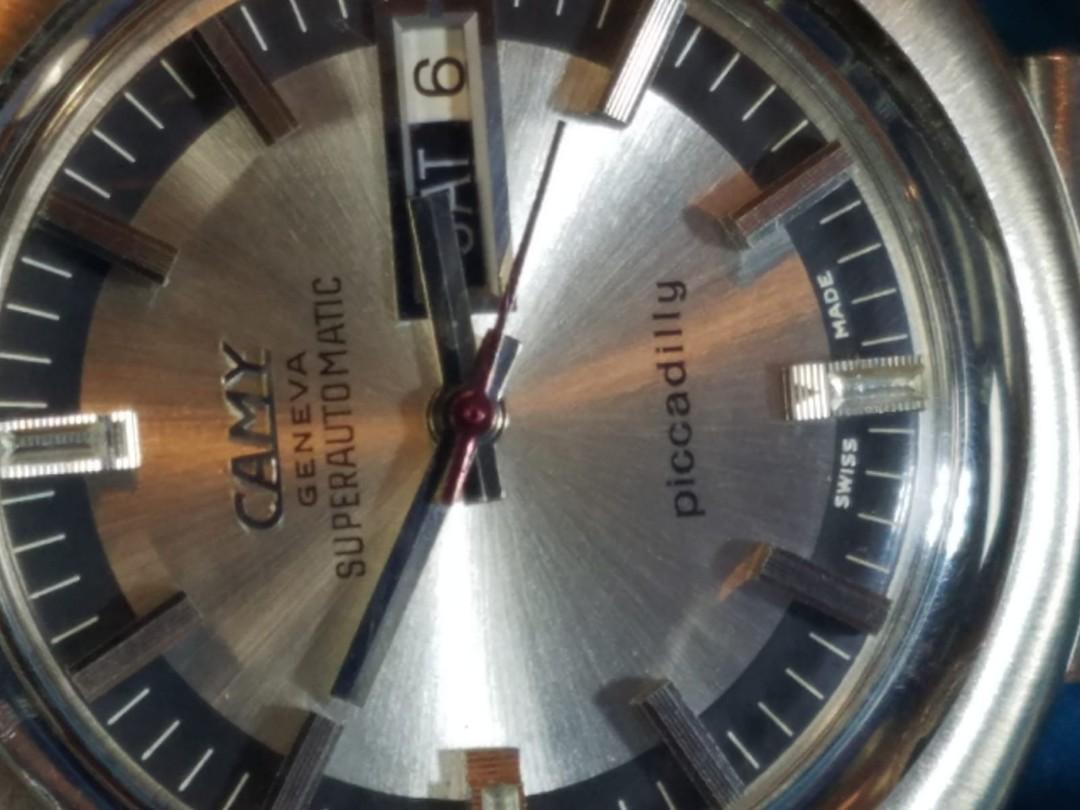 Camy ~ Swiss Made Automatic Watch. Very rare ~ Large size 45mm~ NOS New ...