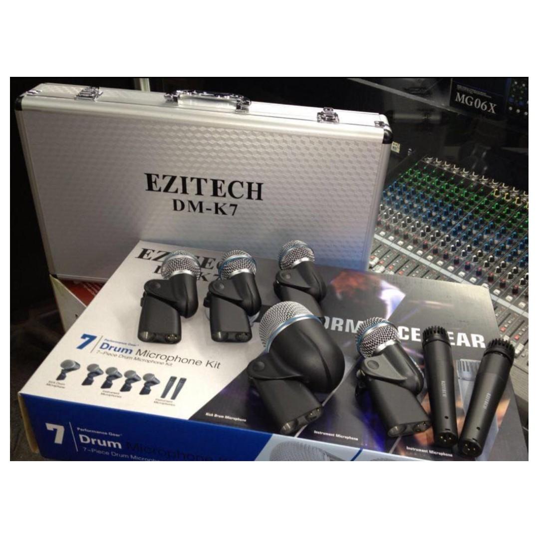 Ezitech Drum Mic Set DM-K7, Sports Equipment, Exercise & Fitness, Cardio & Fitness Machines on ...
