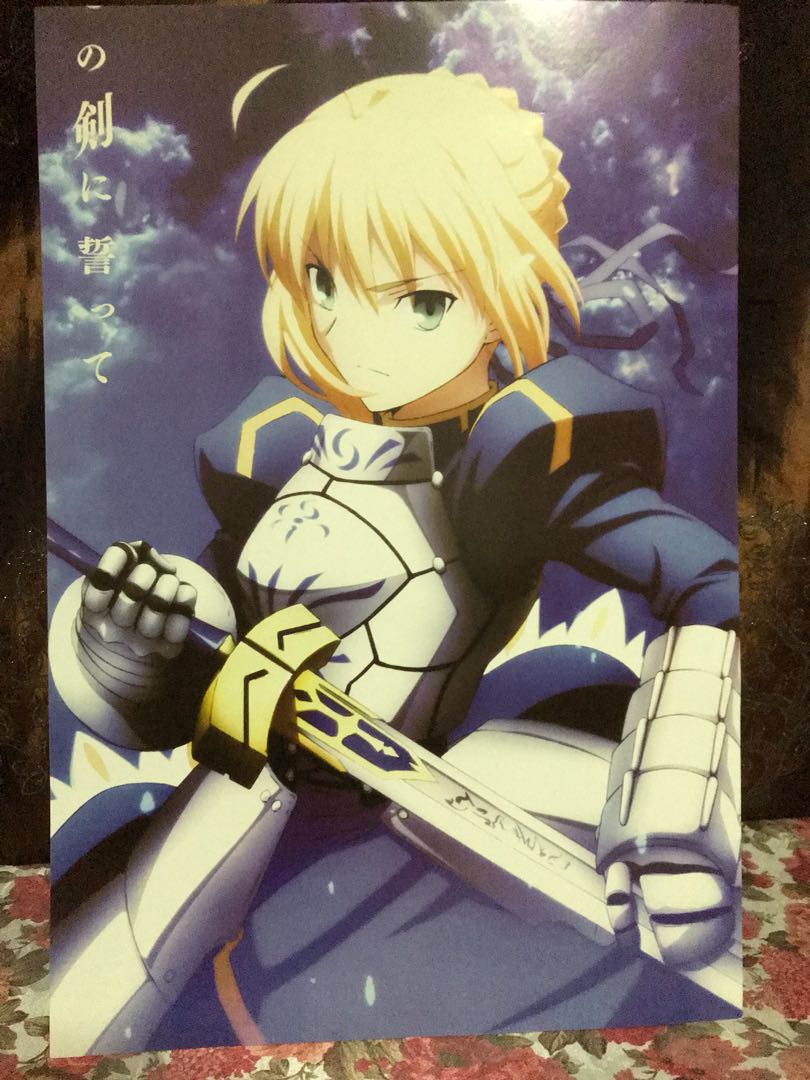 Fate Saber A3 poster, Hobbies & Toys, Memorabilia & Collectibles, Fan ...