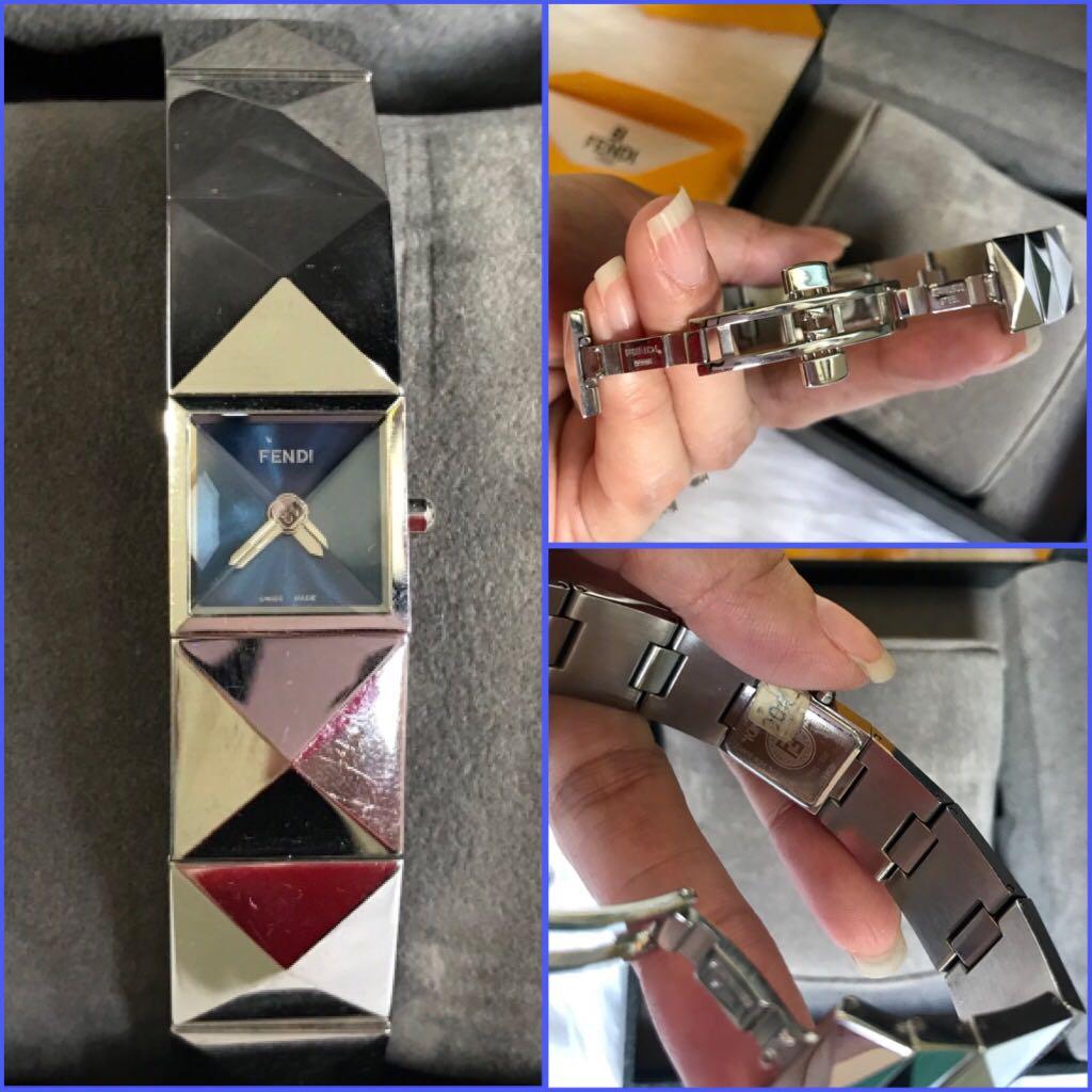 Fendi All Steel with Blue Face Ladies Watch, Women's Fashion, Watches ...