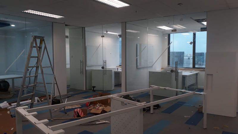 glass partition for office/tempered glass door/frosted glass/room ...