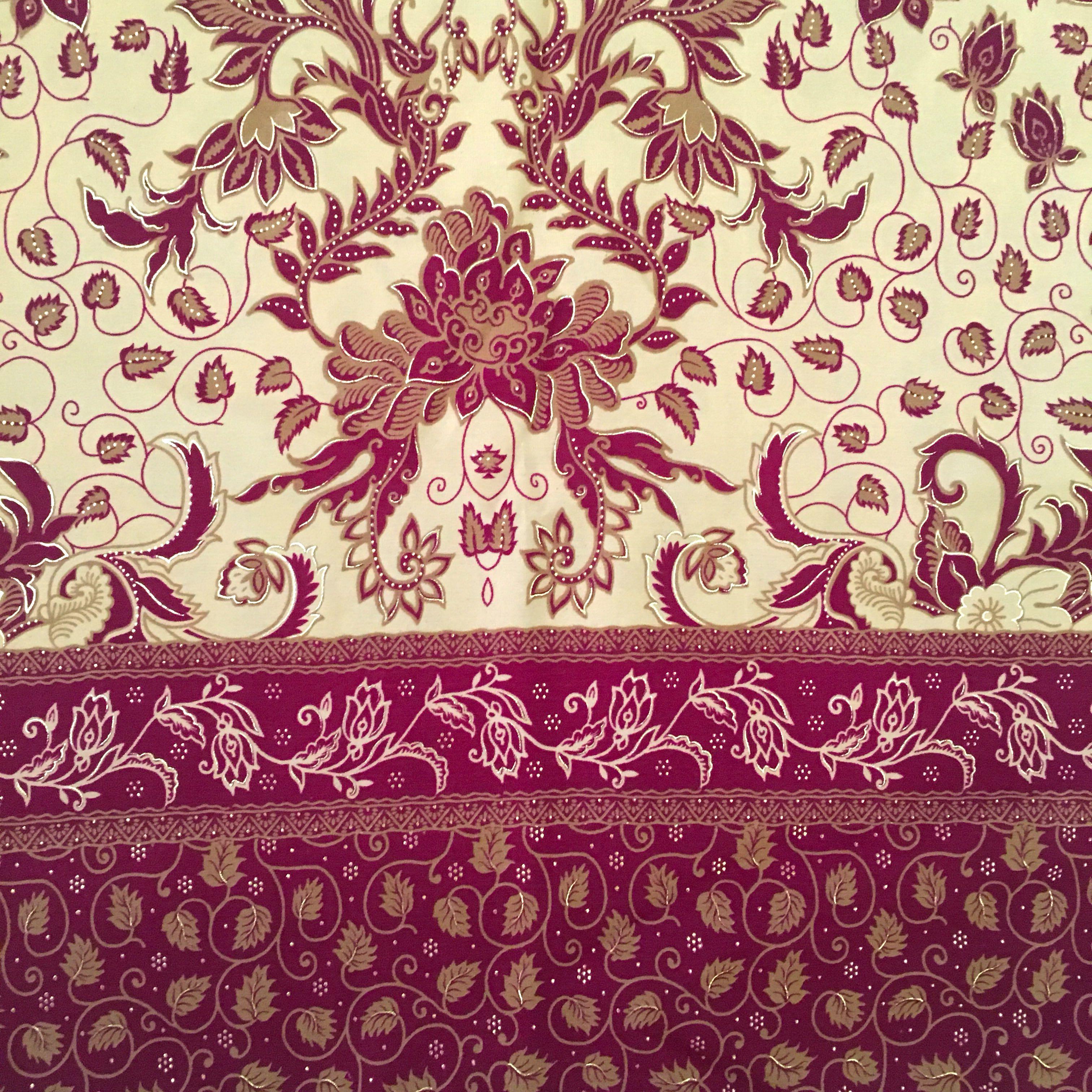 Kain batik cantik merah kuning putih, Fesyen Wanita, Pakaian Wanita ...