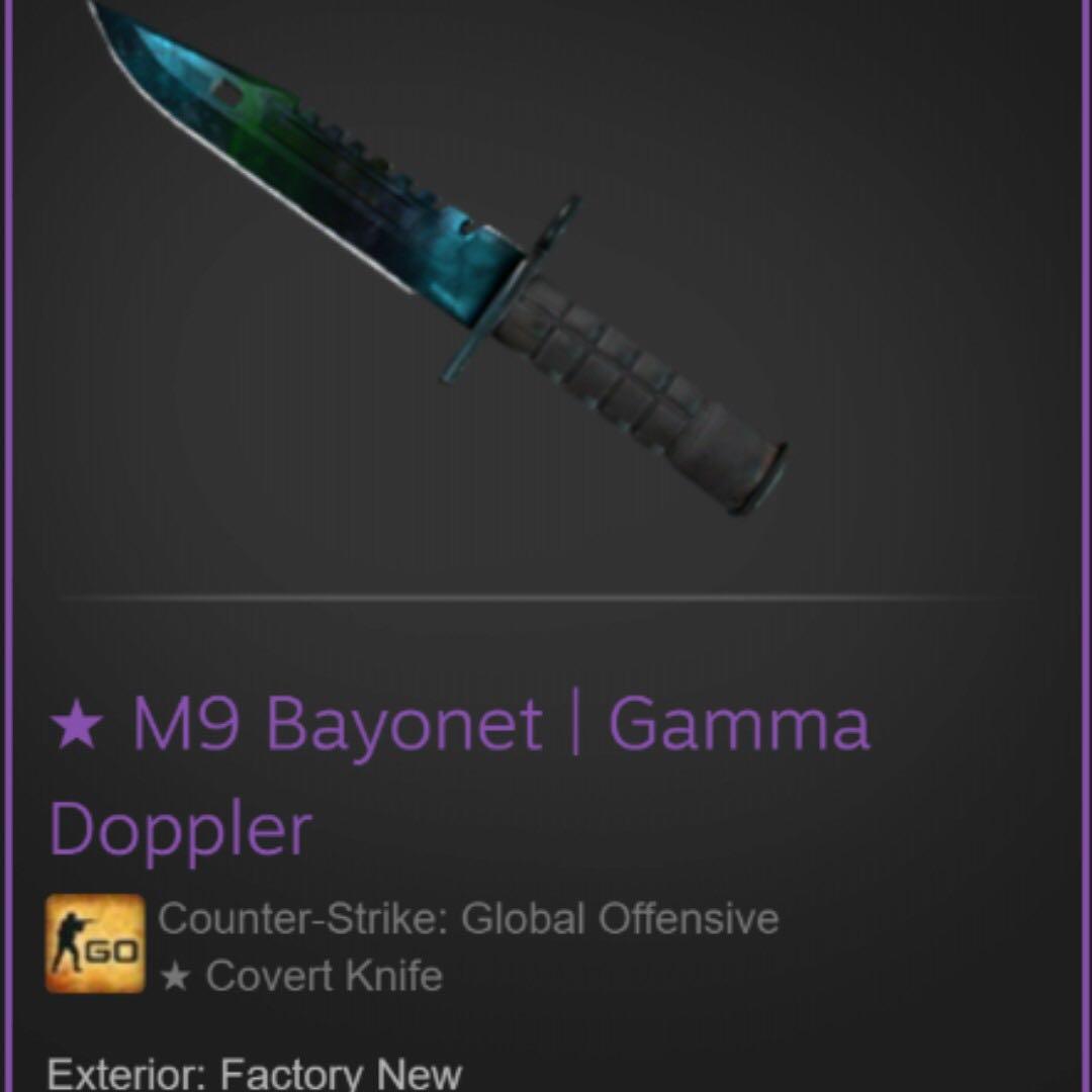 M9 gamma doppler P3 65% market Csgo knife, Video Gaming, Gaming Accessories, Game Gift Cards ...