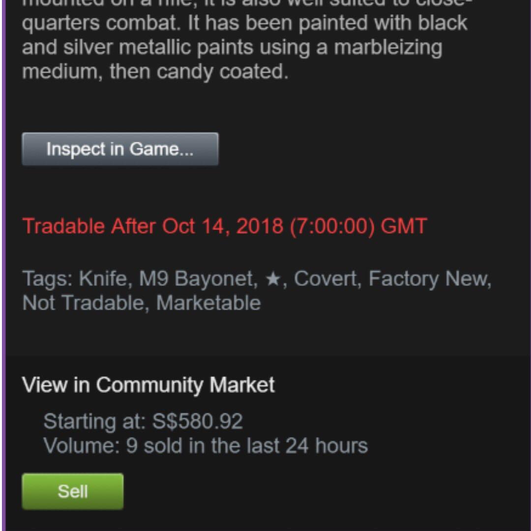 M9 gamma doppler P3 65% market Csgo knife, Video Gaming, Gaming Accessories, Game Gift Cards ...