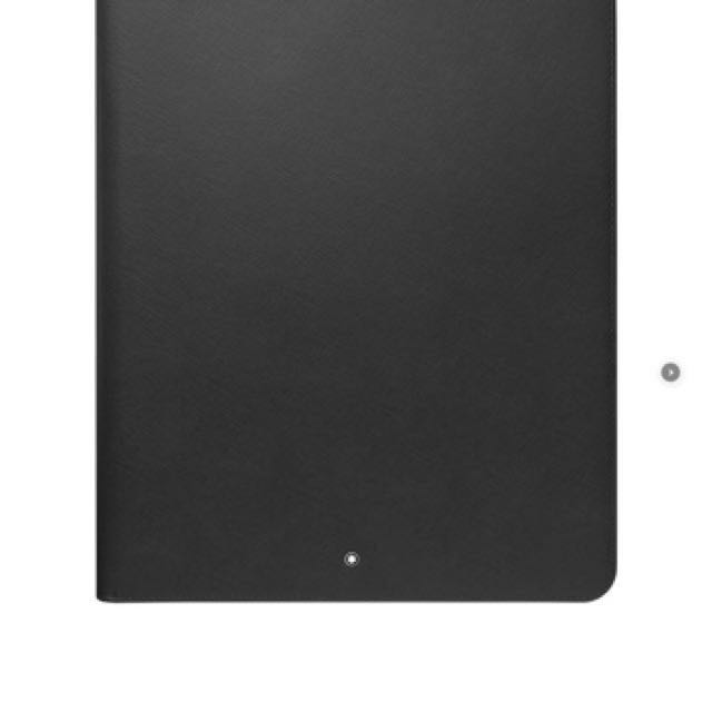 Mont-blanc large leather notepad (black), Luxury, Accessories on Carousell