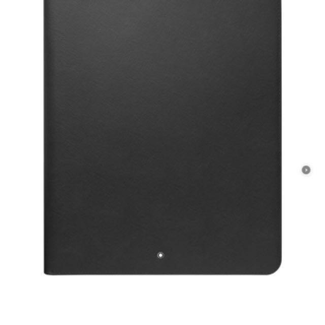 Mont-blanc large leather notepad (black), Luxury, Accessories on Carousell