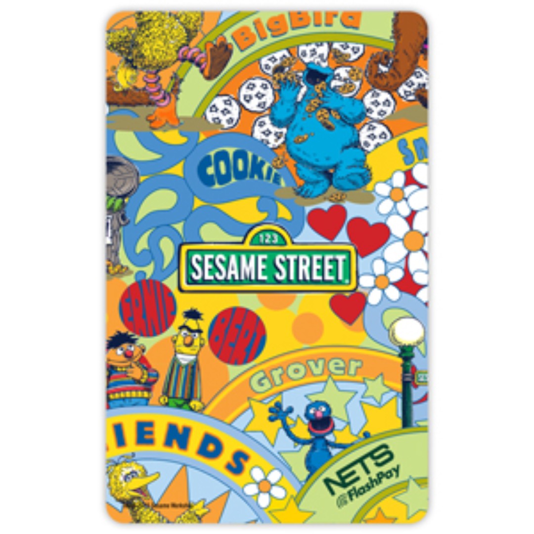 NETS FlashPay SESAME STREET RETRO SPECIAL NUMBER GOLDEN NUMBER FREE ...
