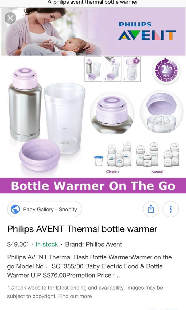 Philips Avent Thermal bottle warmer, Babies & Kids, Nursing & Feeding ...