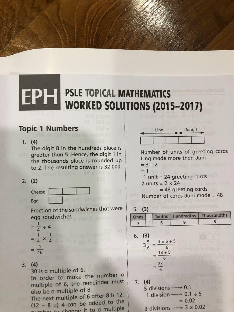 PSLE Math 2015 to 2017 (Topical), Hobbies & Toys, Books & Magazines ...