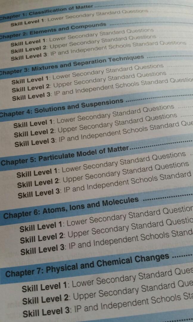 Science @ Mavis Biology, Chemistry and Physics Lower Sec assesment ...