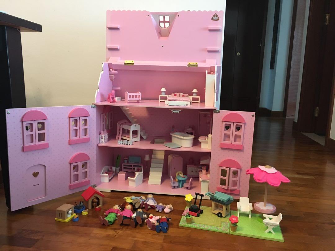Wooden Doll House ELC, Hobbies & Toys, Toys & Games on Carousell