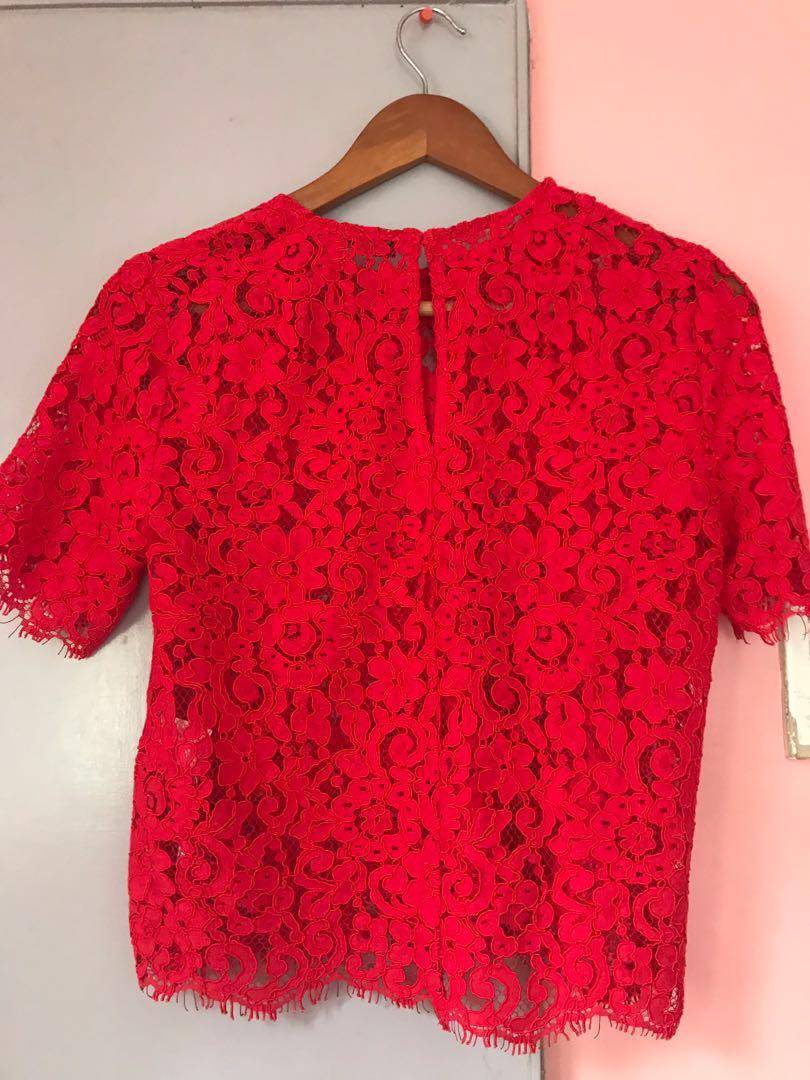 Zara Lace Blouse, Women's Fashion, Tops, Blouses on Carousell