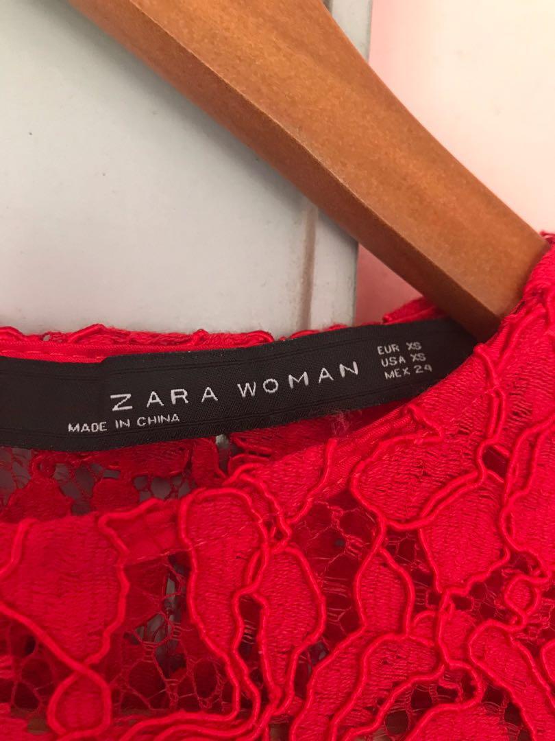 Zara Lace Blouse, Women's Fashion, Tops, Blouses on Carousell