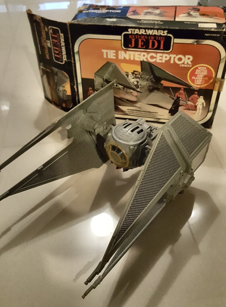 Star wars 1983 Vintage ROTJ Tie Interceptor (3.75), Hobbies & Toys ...