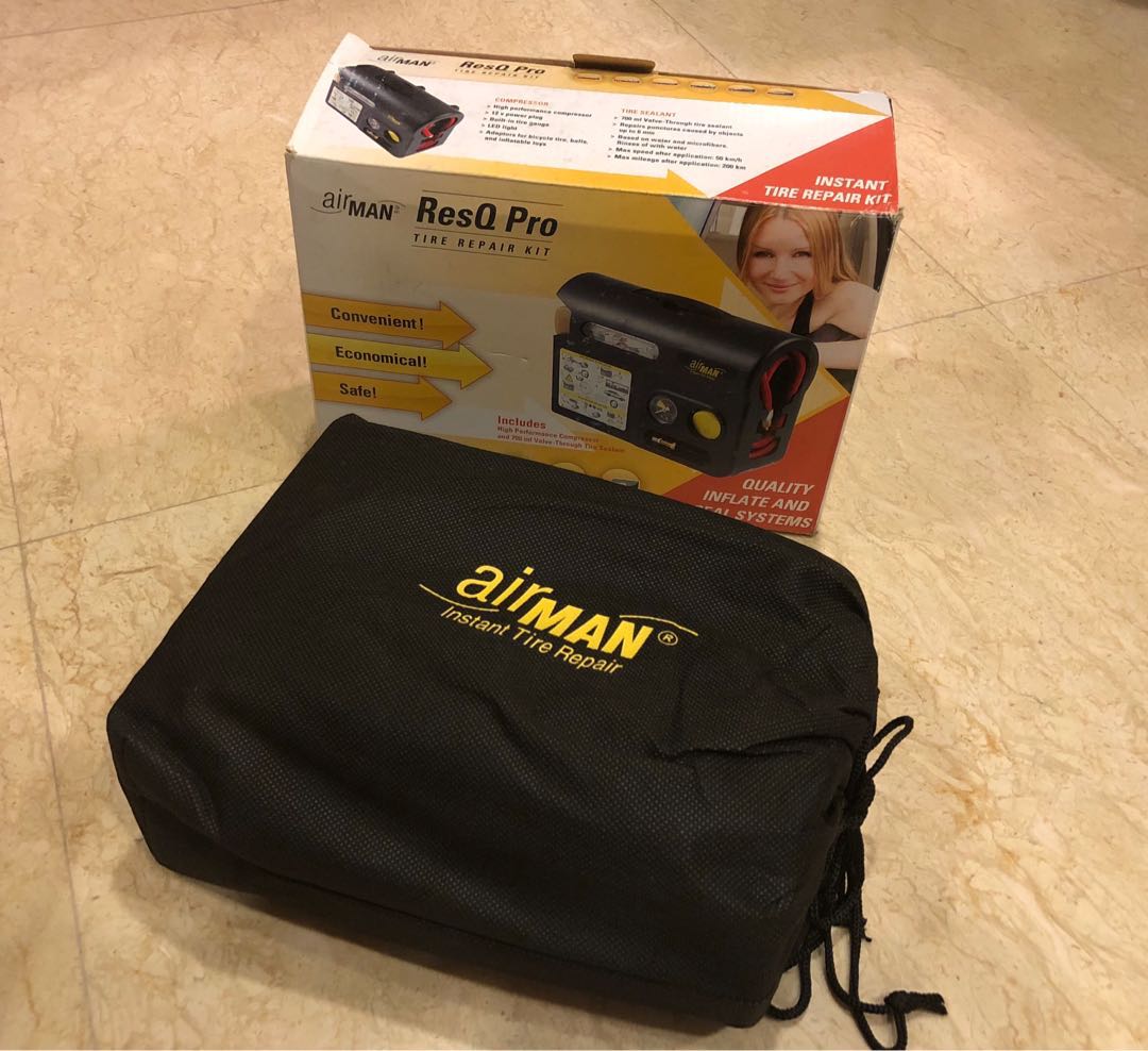 airMAN RESQ PRO Tyre Repair Kit, Car Accessories, Tyres & Rims on Carousell