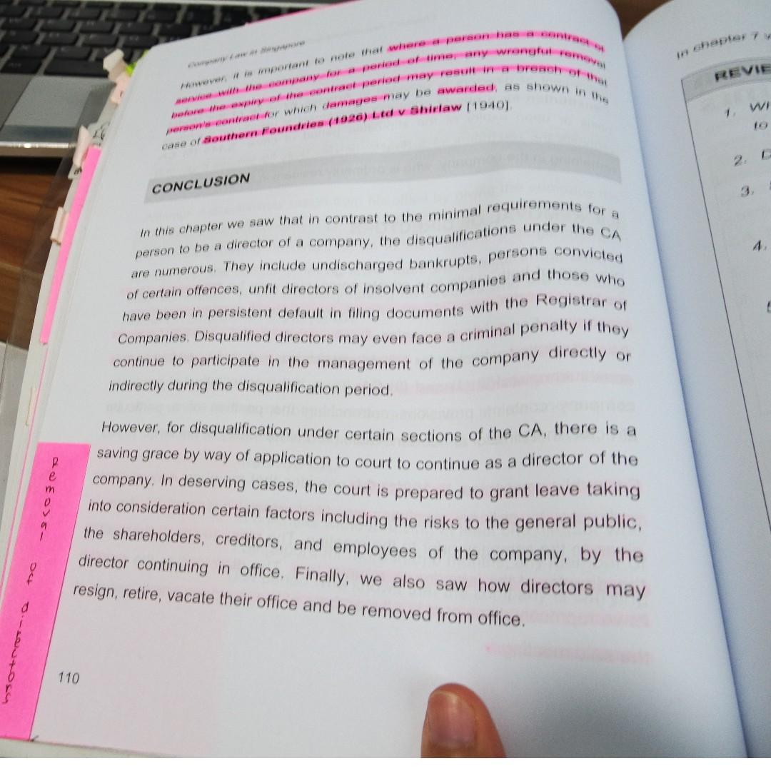 Company Law in Singapore 5th Edition by Chandra Gopalan, Computers ...