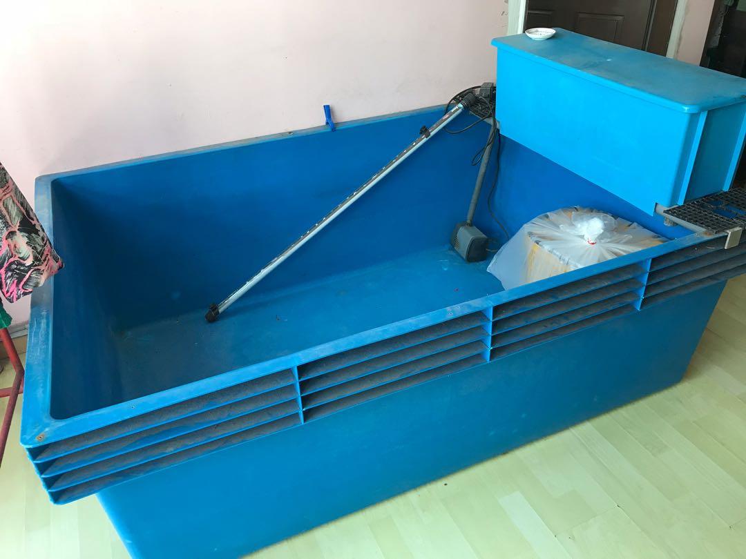 Fibreglass fish tank with external biological system & LED light, Pet ...