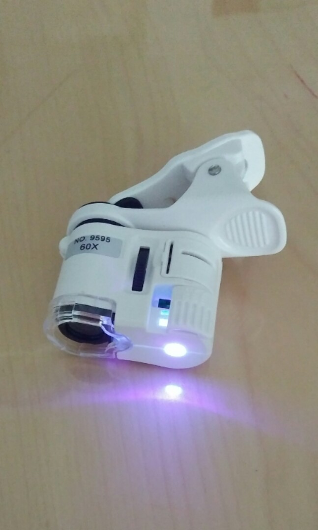 Microscope 60X Loupe with UV light Educational - Fresh Stock, Hobbies ...