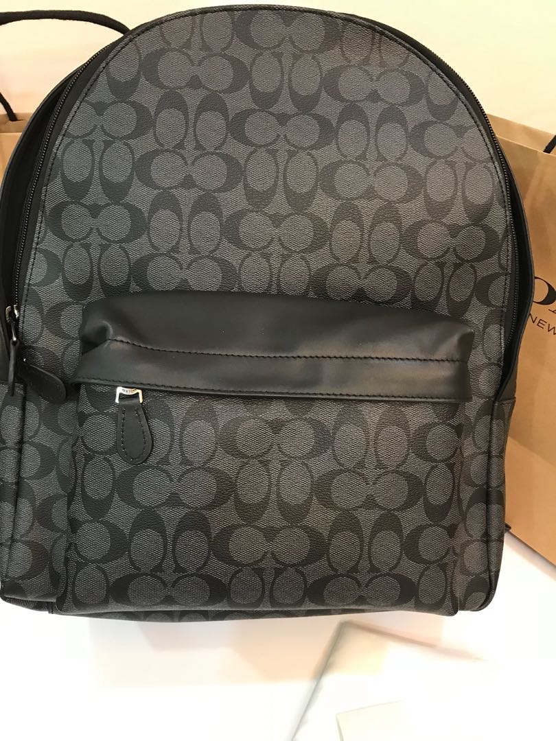 Ready Stock Original Coach men Original Backpack logo laptop bag, Men's ...