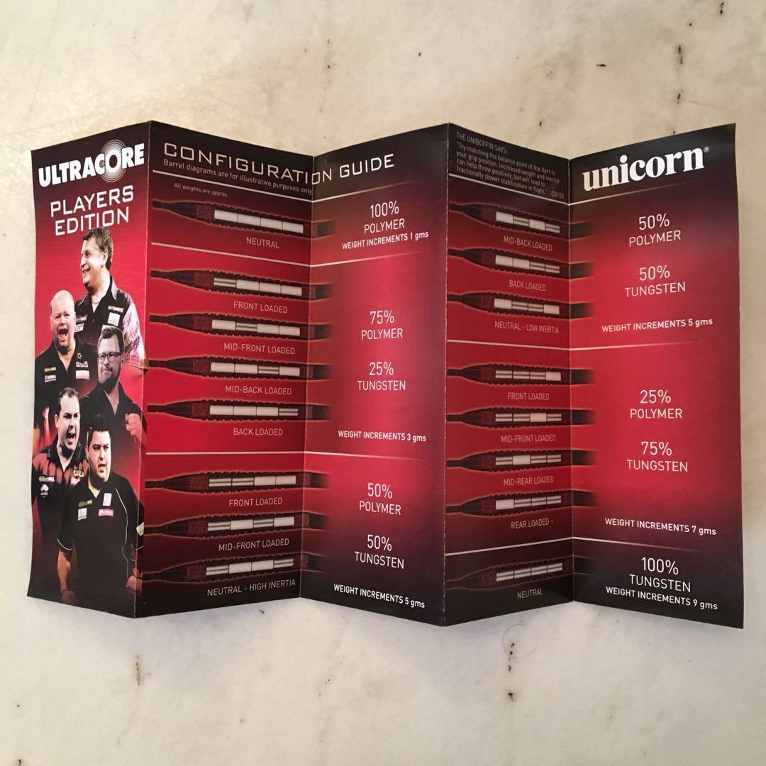 Unicorn Purist RVB Phase 5 UltraCore Darts (Steel & Soft Tip compatible ...