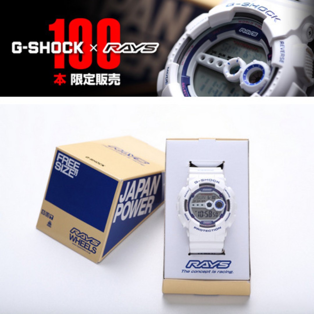 CASIO G-SHOCK x RAYS WHEELS Limited 100 Serial Numbered JAPAN POWER GD ...