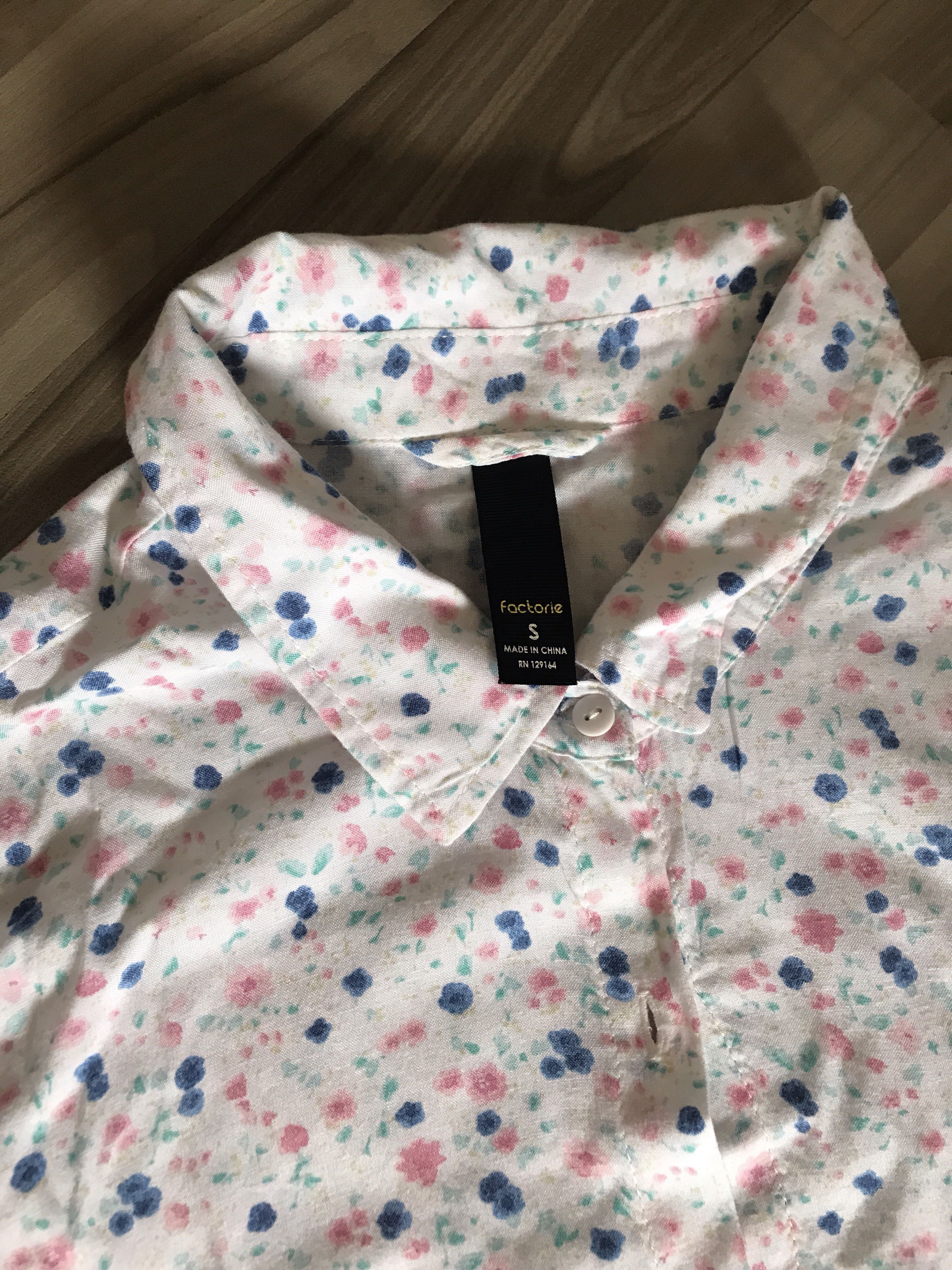 Factorie button up and tie up top, Women's Fashion, Tops, Other Tops on ...