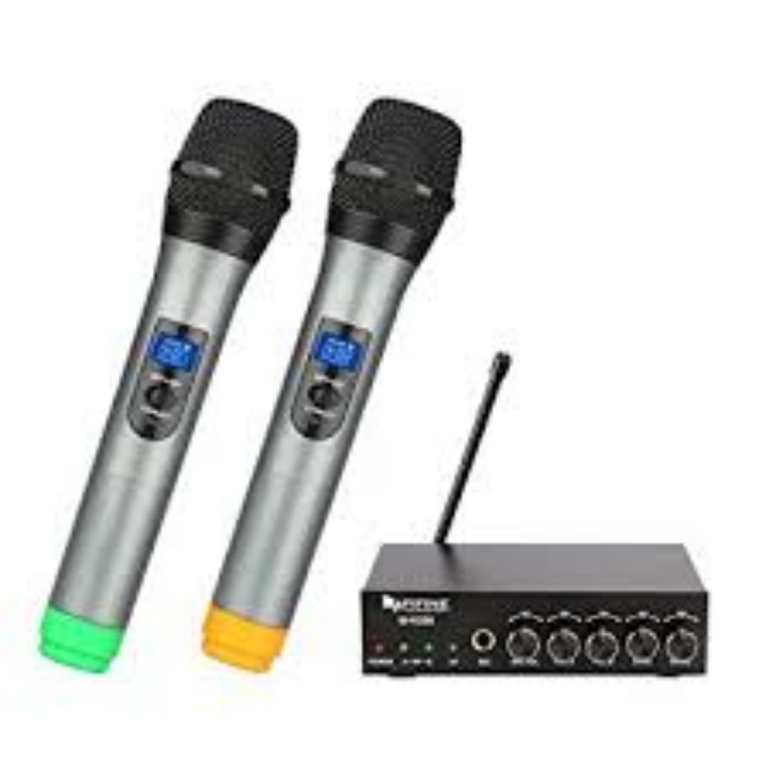 Fifine UHF Dual Channel Wireless Handheld Microphone, Easy-to-use ...