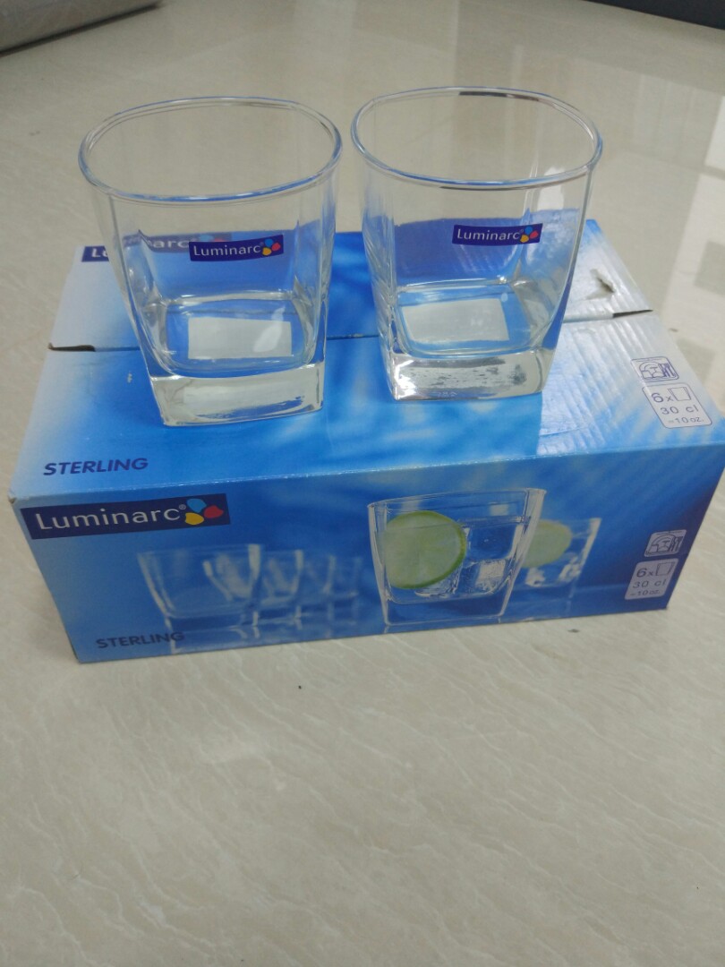 Luminarc glasses (set of 6) 300 ml, Furniture & Home Living ...