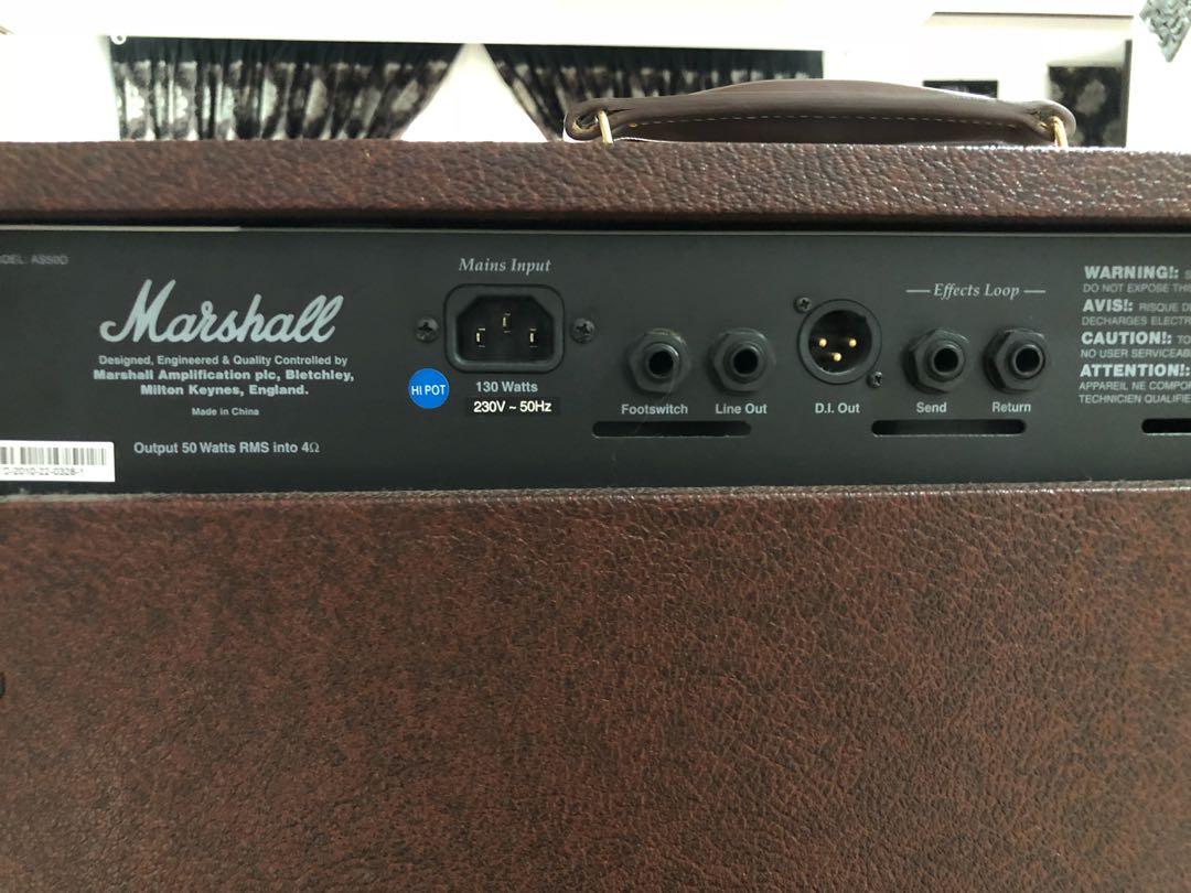 Marshall Acoustic Amp AS50D, Hobbies & Toys, Music & Media, Musical ...