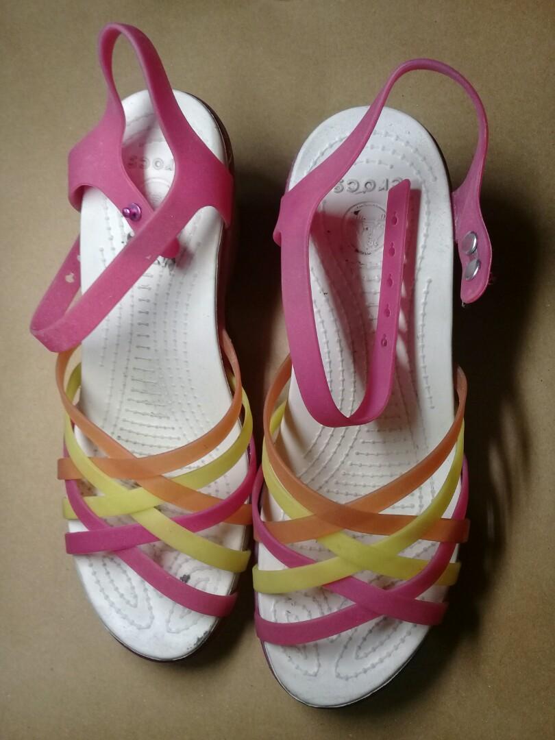 ORIGINAL CROCS PLATFORM SANDALS, Women's Fashion, Footwear, Sandals on ...