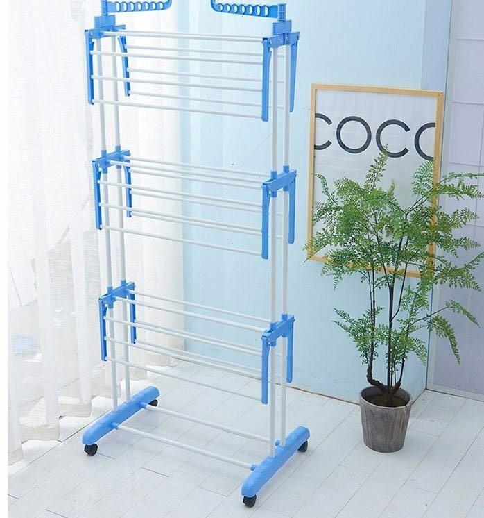 Ready Stock Korean Style 3 Tier Foldable Drying Rack 韩风3层折叠式晾晒架 ...