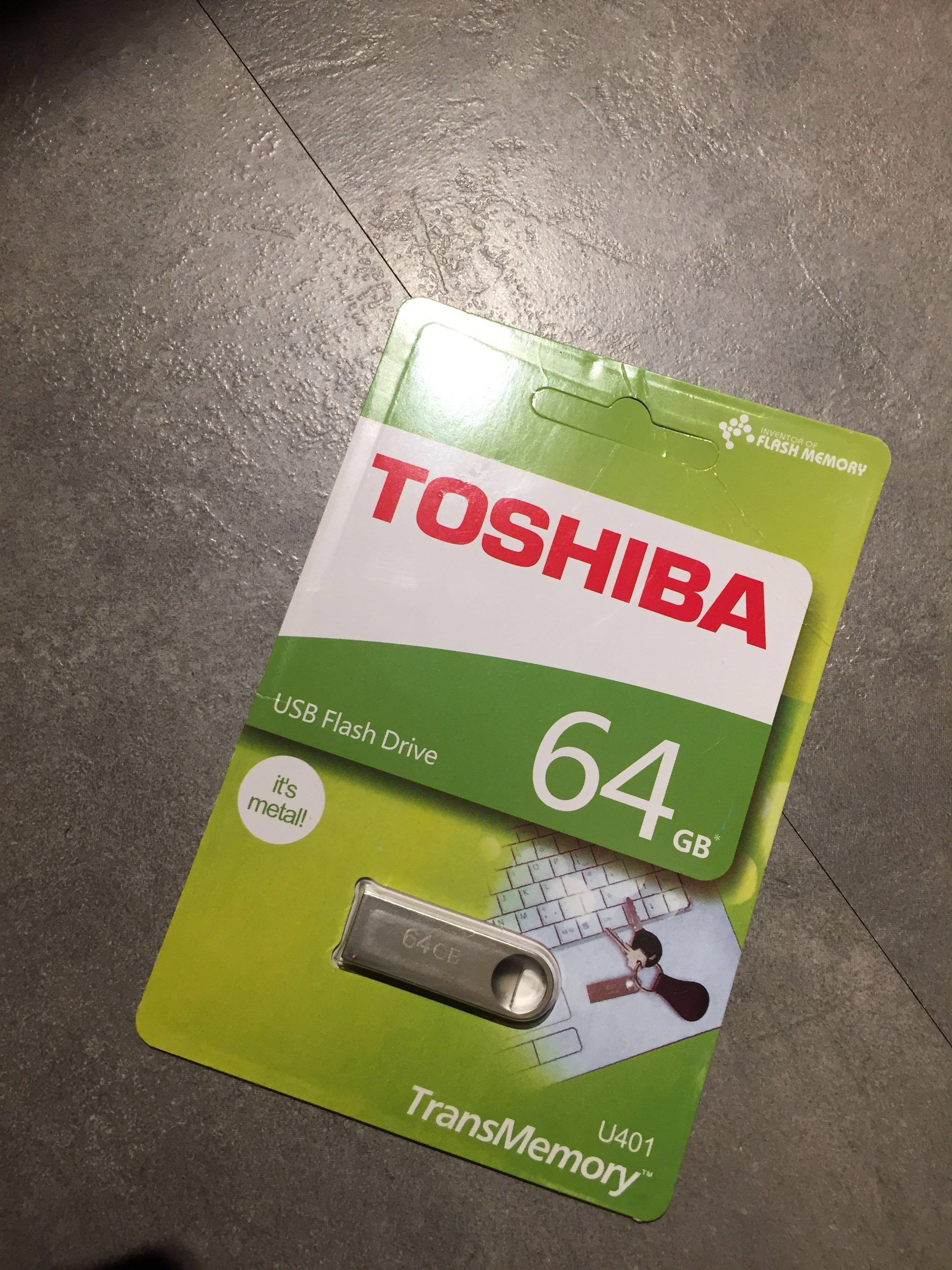 Toshiba 64GB USB Thumb Drive (U401), Computers & Tech, Parts & Accessories, Hard Disks ...