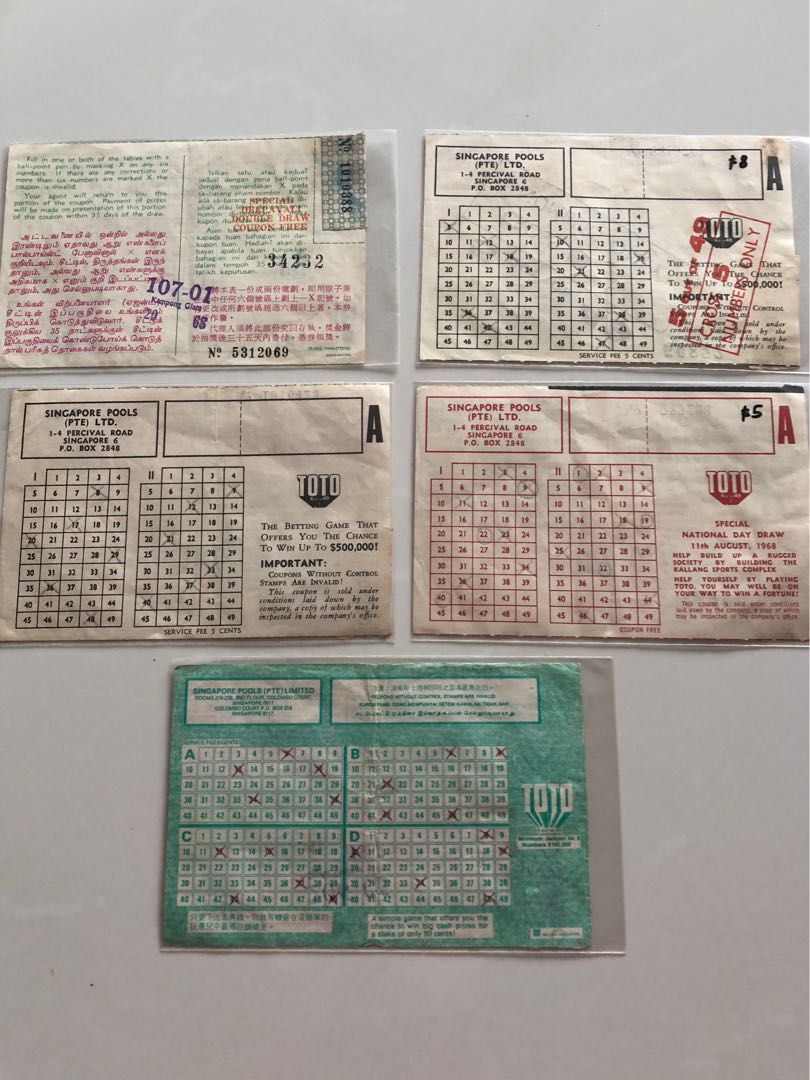 Vintage lottery tickets, Hobbies & Toys, Memorabilia & Collectibles ...