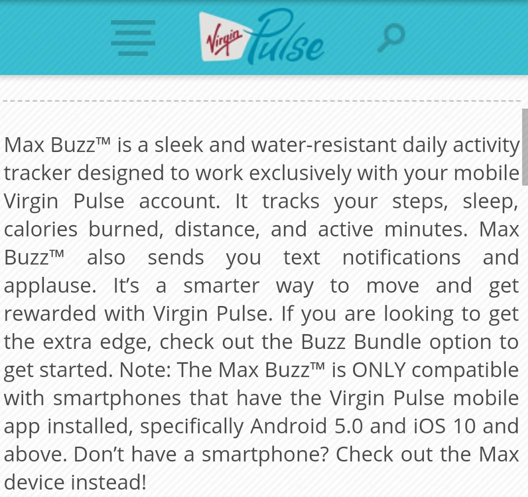 Virgin Pulse Max Buzz Activity Tracker, Mobile Phones & Gadgets ...