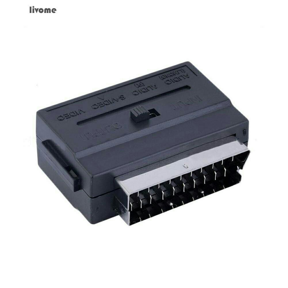 Durable RGB Scart To Composite 3 RCA S-Video TV Adaptor Converter Box ...
