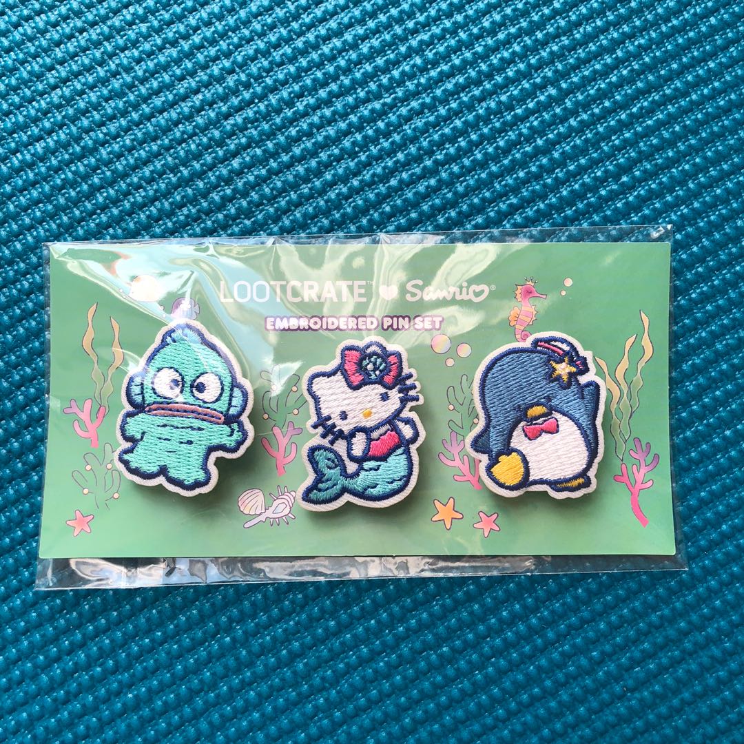 Sanrio Splash embroidered pin collection, Hobbies & Toys, Stationery ...