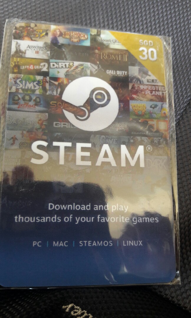 Steam card $30, Video Gaming, Gaming Accessories, Game Gift Cards ...