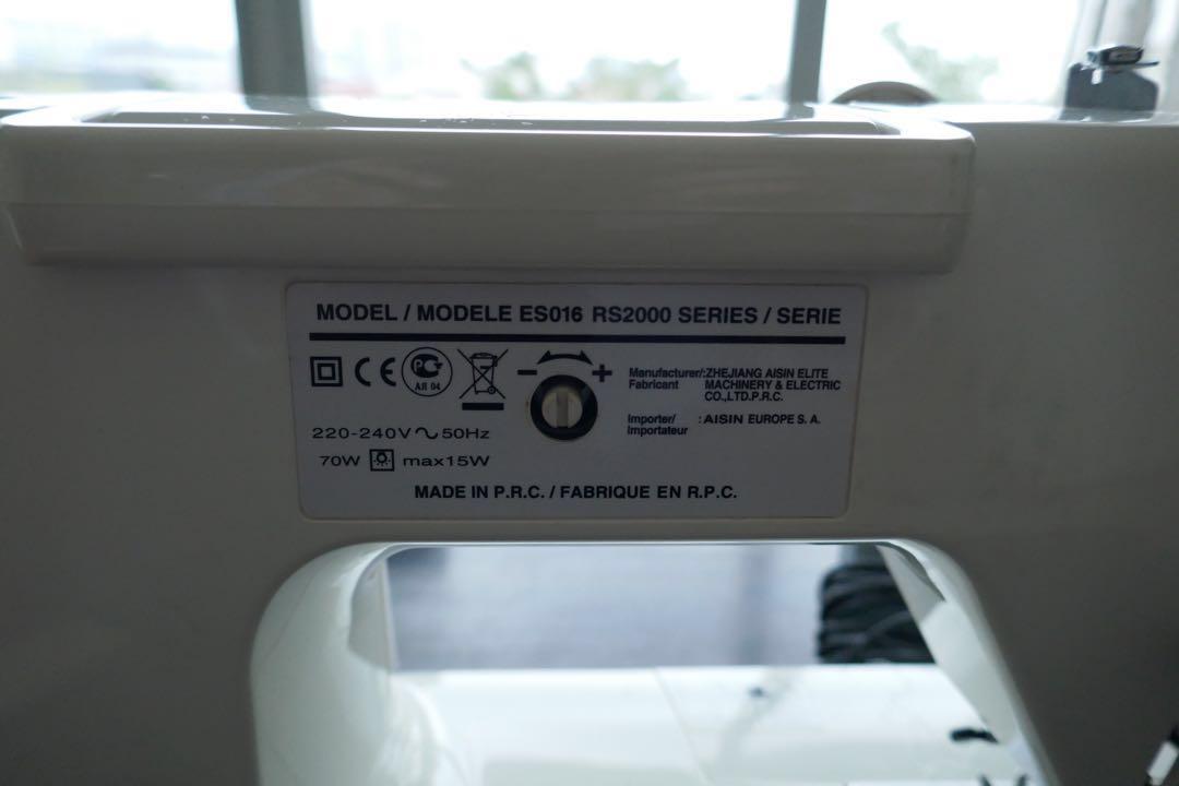 Toyota sewing machine - Model ES016 RS2000, TV & Home Appliances, Washing Machines and Dryers on ...