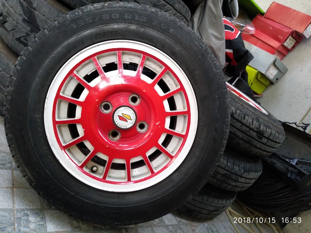 Velg + ban R13 pcd 100, Aksesoris Mobil di Carousell