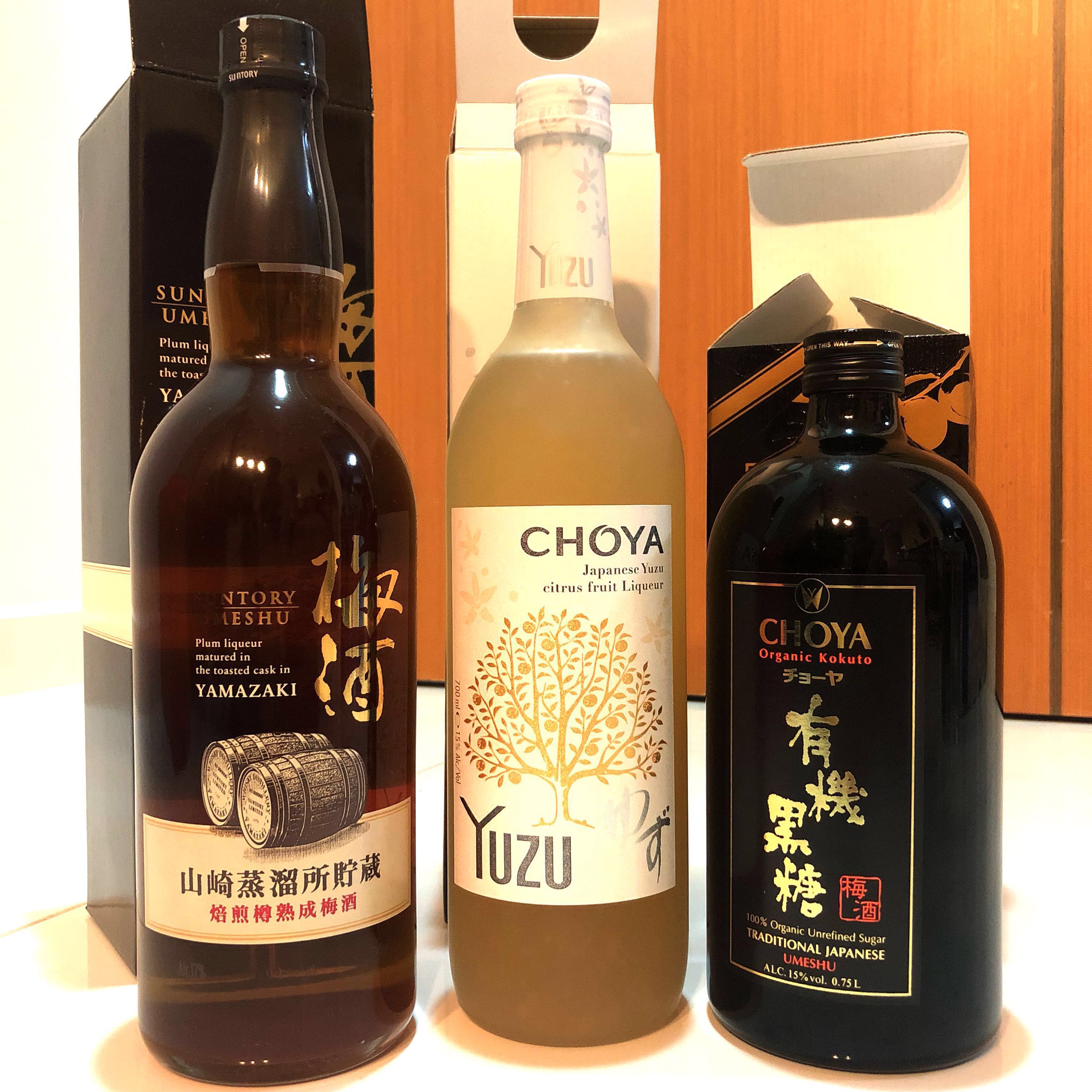 Whisky Umeshu/Choya Yuzu/Choya Organic Kokuto, Food & Drinks, Alcoholic ...