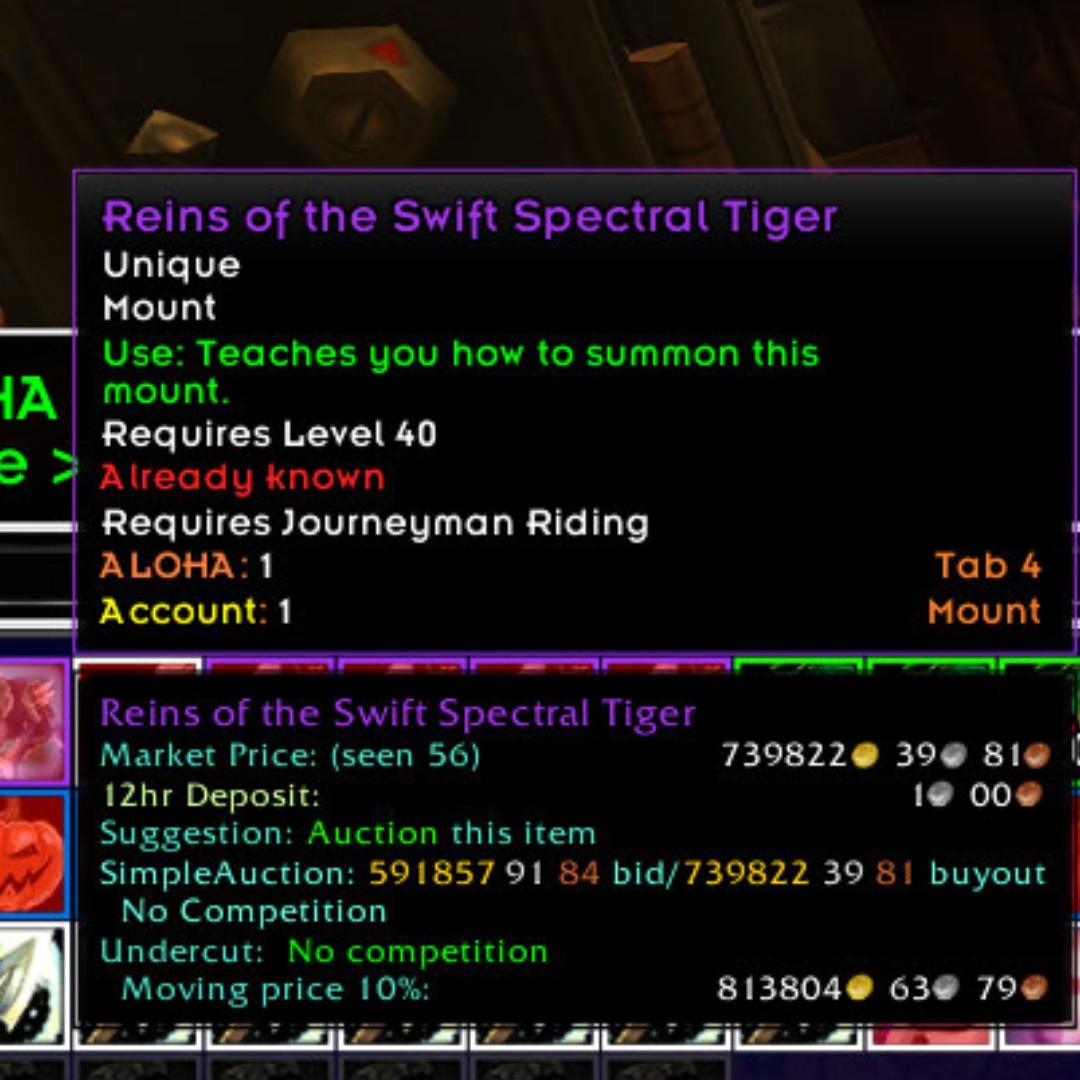 World of Warcraft: Reins of the Swift Spectral Tiger, Video Gaming ...