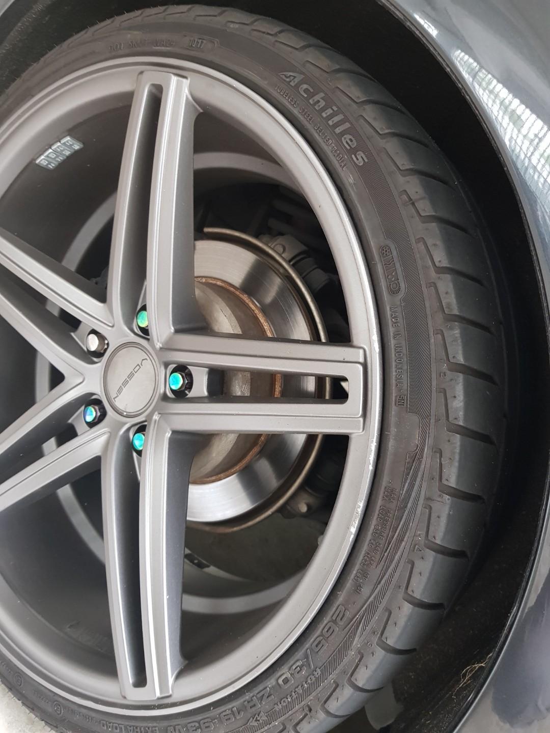 19" staggered rims 5x114.3 with tyres, Car Accessories, Tyres & Rims on ...