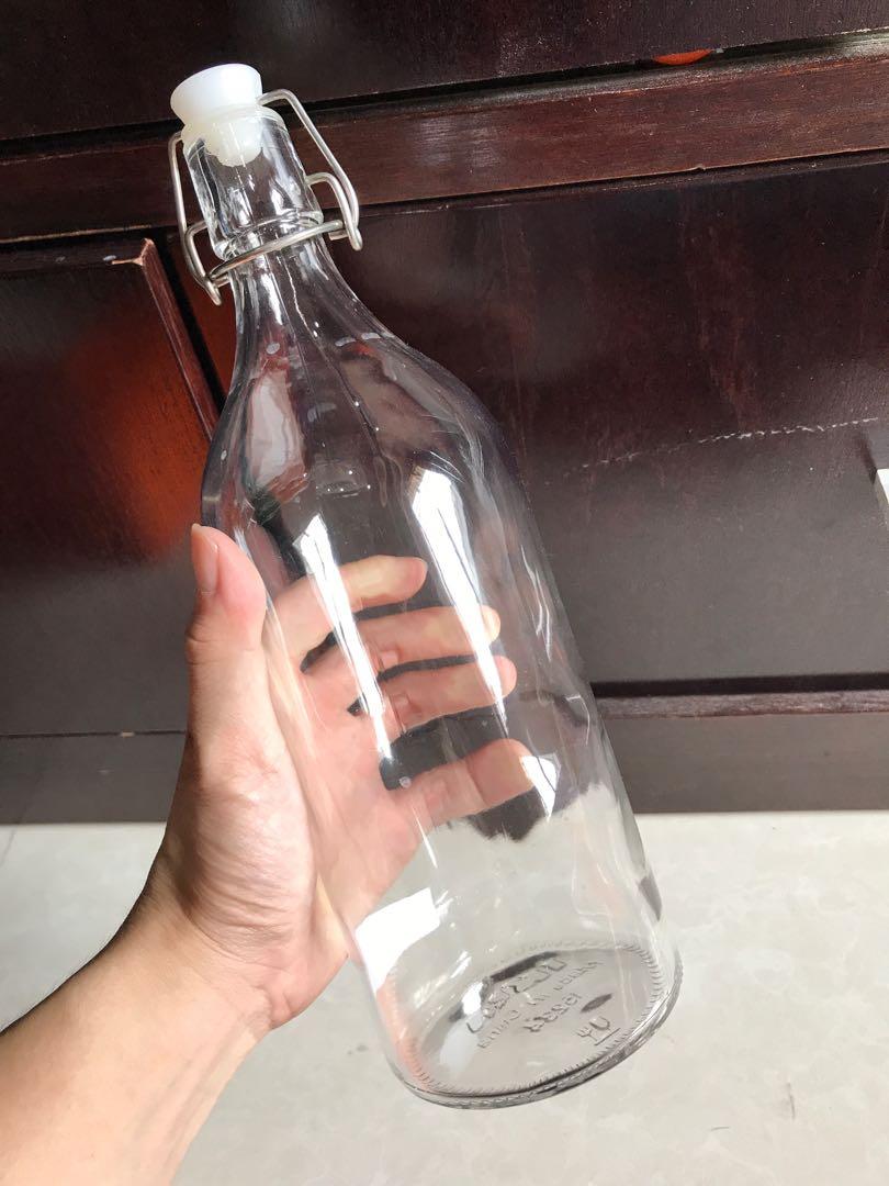 Botol Kaca Ikea NEW glass bottle, Perabotan Rumah di Carousell
