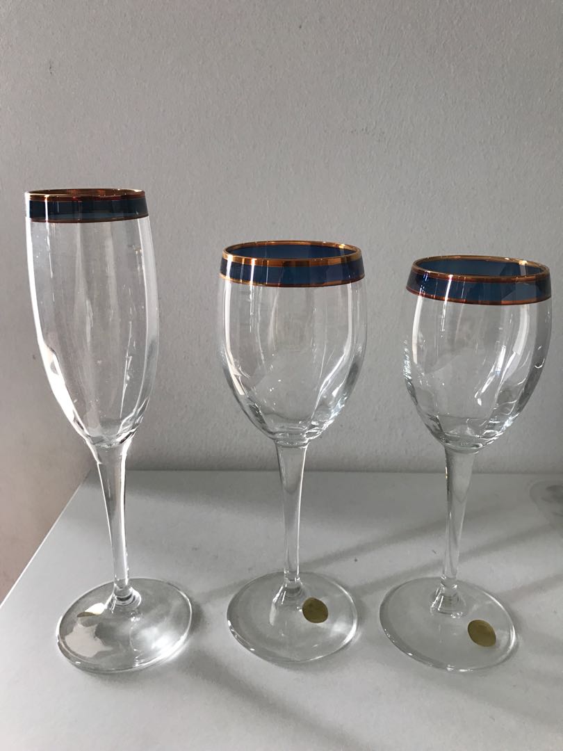Crystal Glassware set (Made in Italy), Furniture & Home Living ...