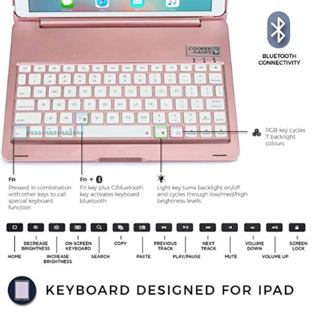 iPad Air 2 keyboard case, iPad Pro 9.7 Keyboard case [Bluetooth iPad ...
