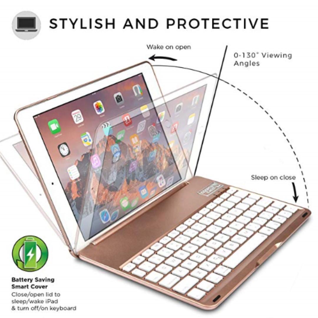 iPad Air 2 keyboard case, iPad Pro 9.7 Keyboard case [Bluetooth iPad ...