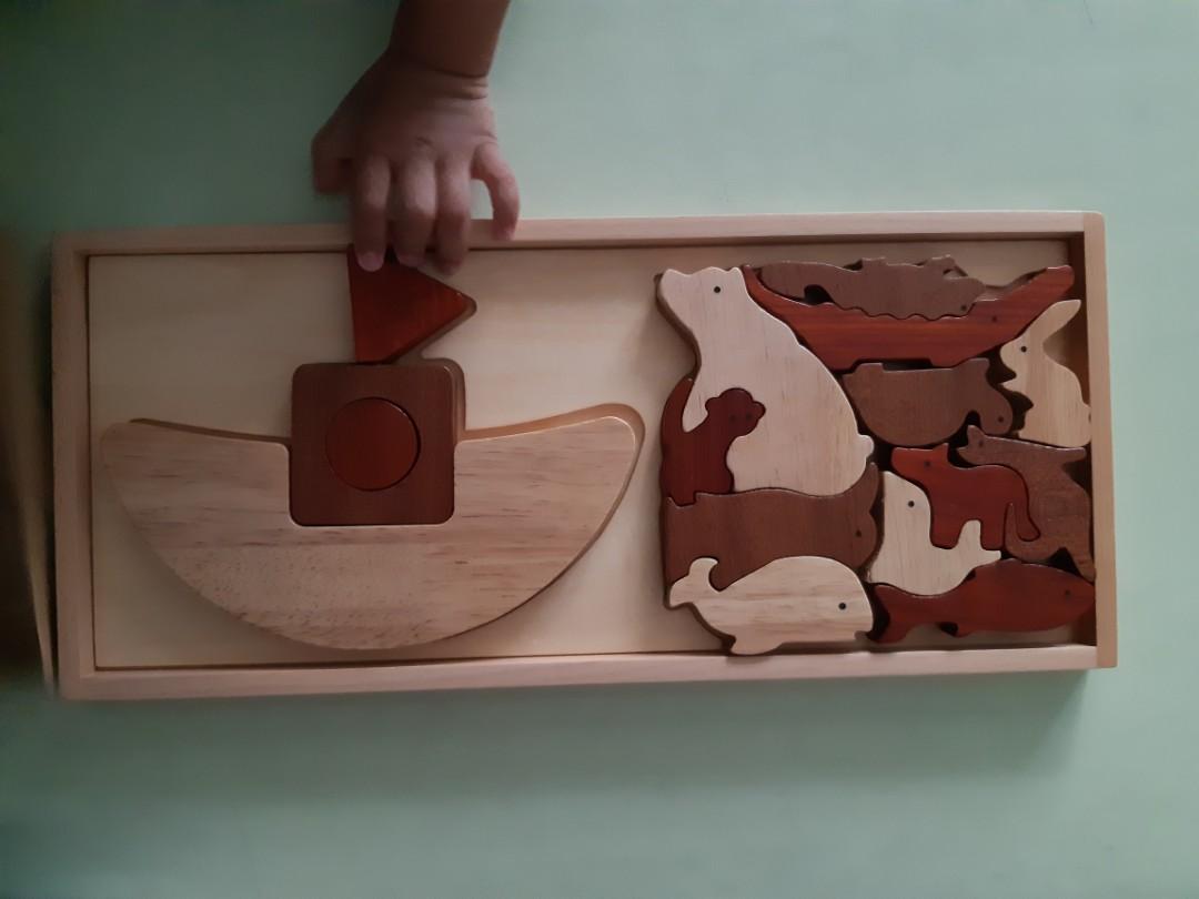 Magic Forest Balance Puzzle Noah's Ark wooden puzzle, Hobbies & Toys ...