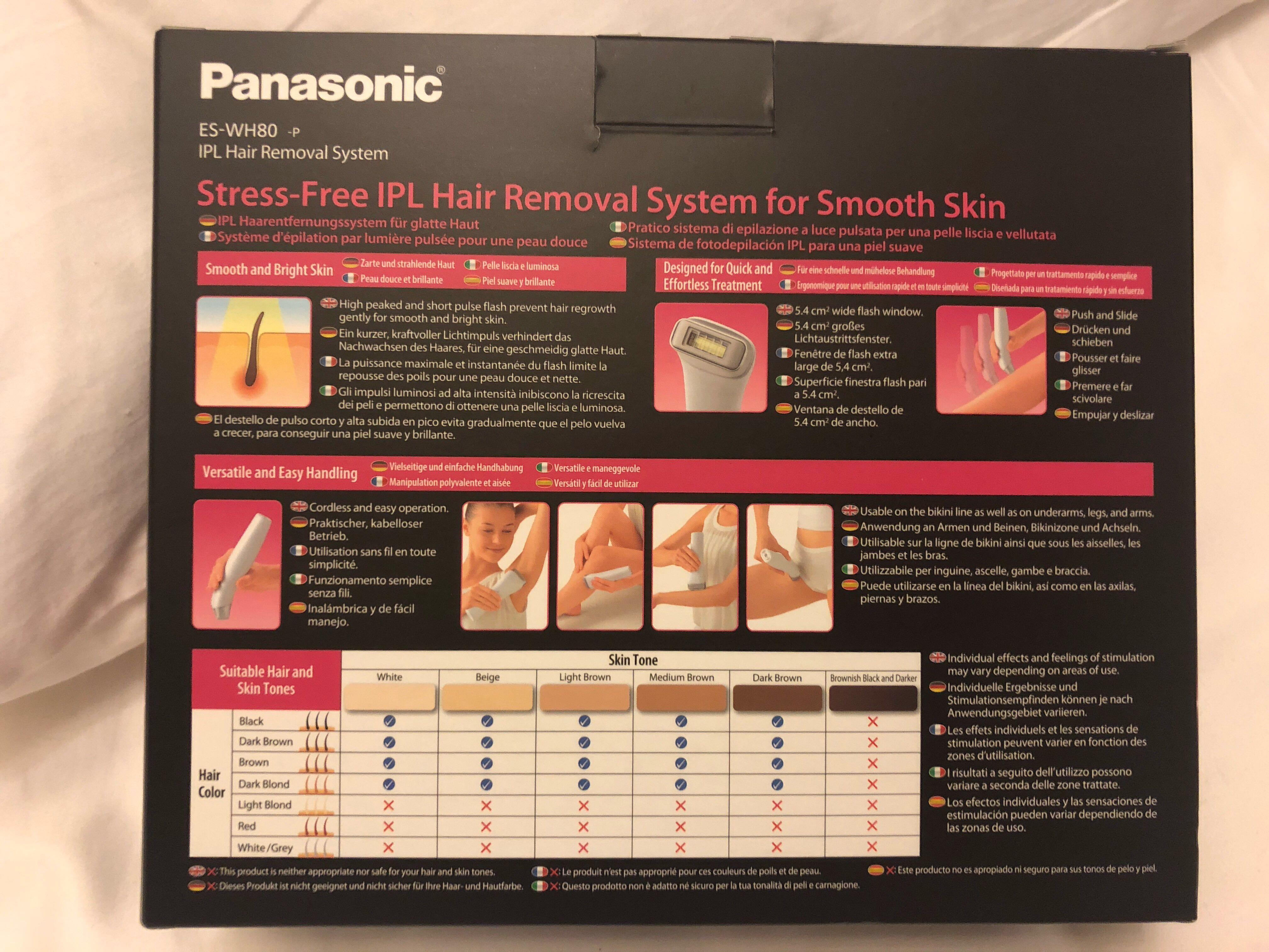 Panasonic IPL Cordless Hair Removal System ES - WH80, Beauty & Personal ...