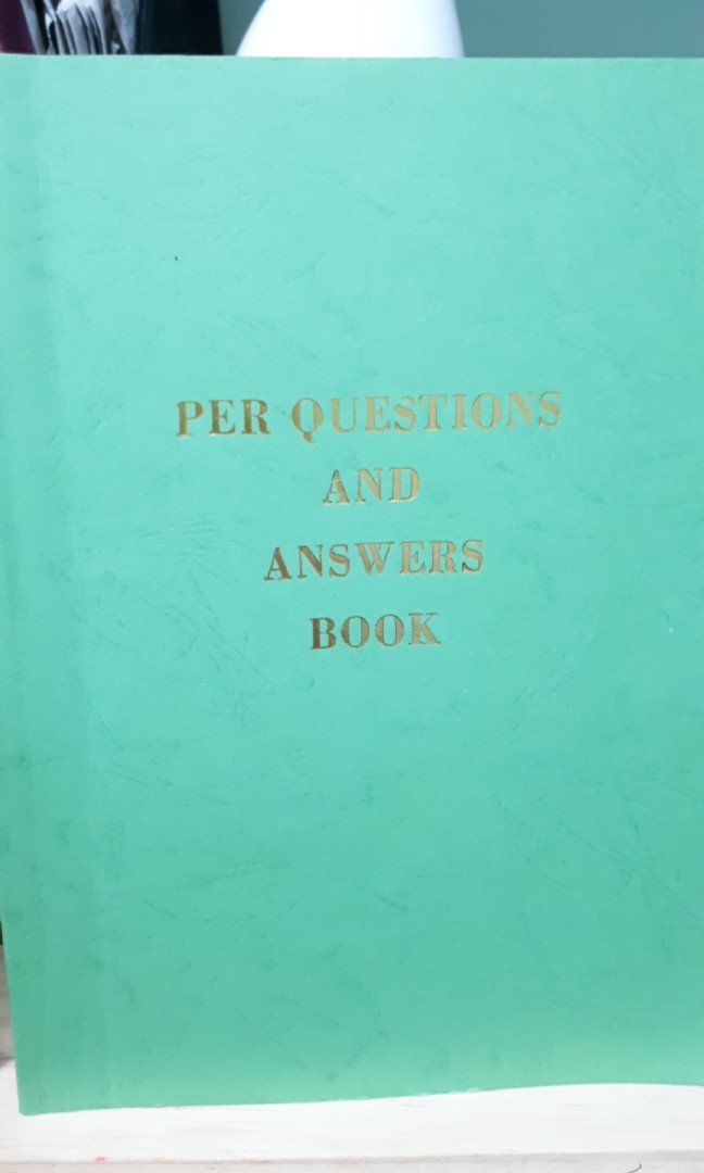 PER Questions and Answers Book, Hobbies & Toys, Books & Magazines ...