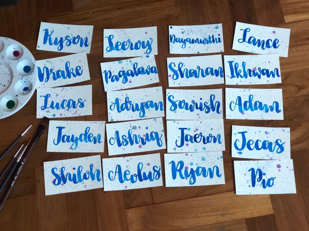 Personalized name cards, Hobbies & Toys, Stationery & Craft, Handmade ...